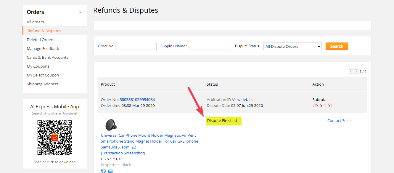 New AliExpress Dispute Refund Time and terms | MegaBonus